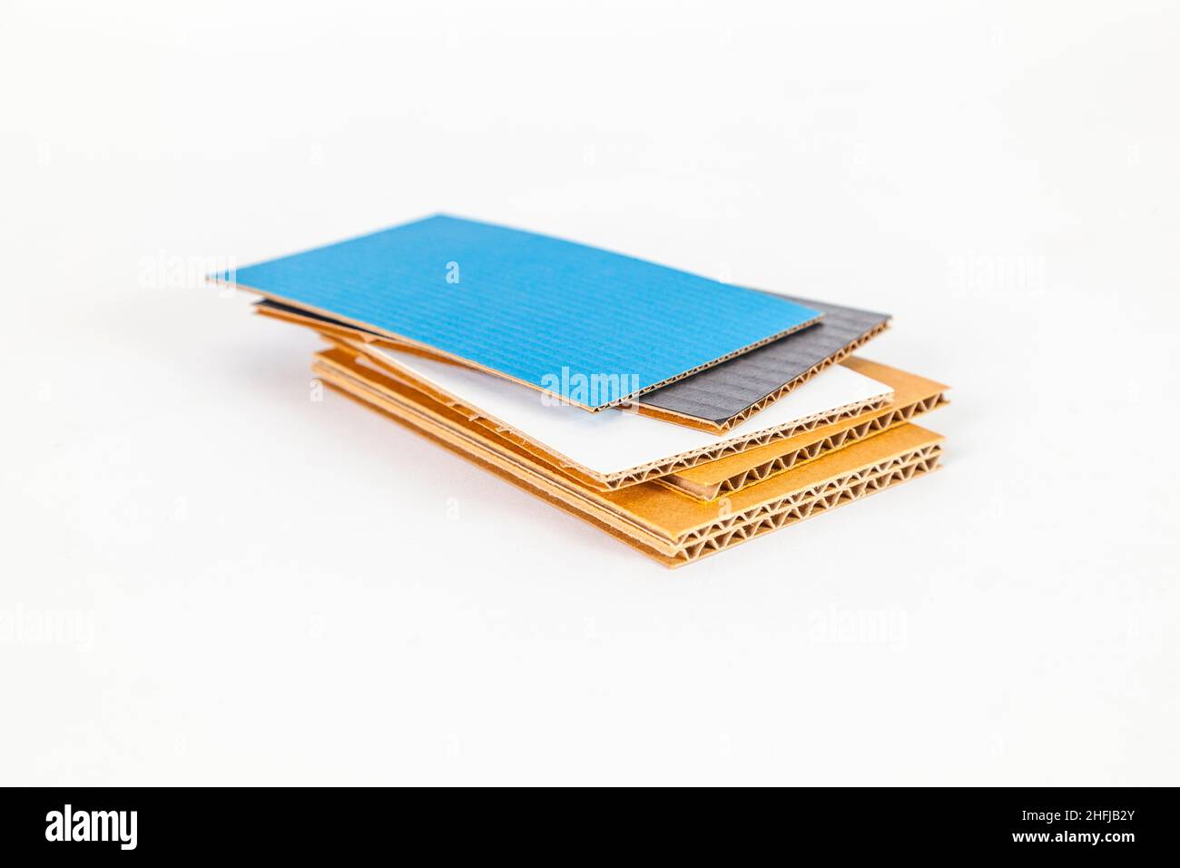 cardboard samples in different thickness and color Stock Photo - Alamy