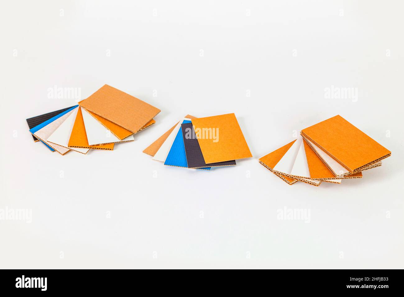 cardboard samples in different thickness and color Stock Photo - Alamy