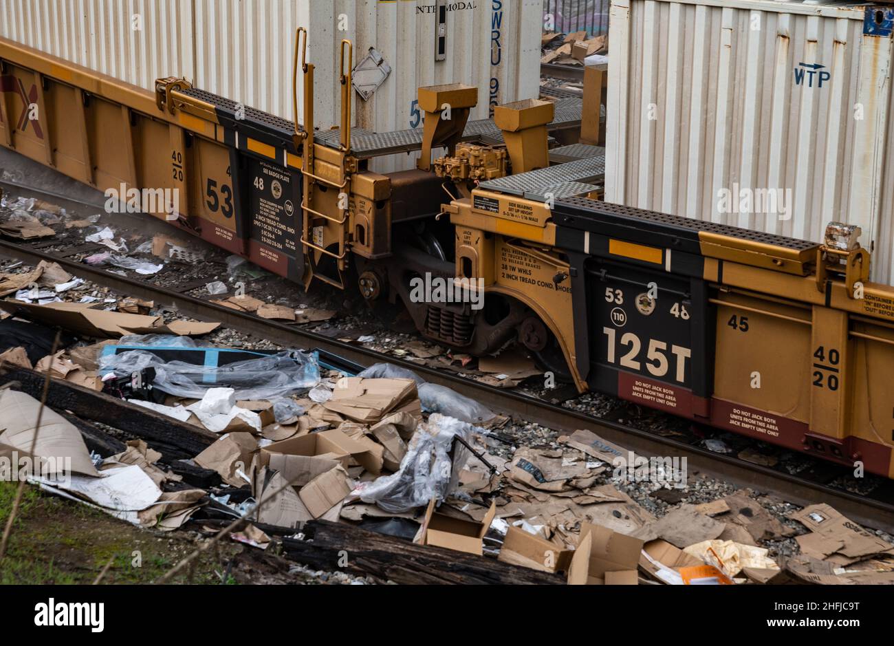 Los Angeles, California, USA. 15th Jan, 2022. Train owned by Union ...