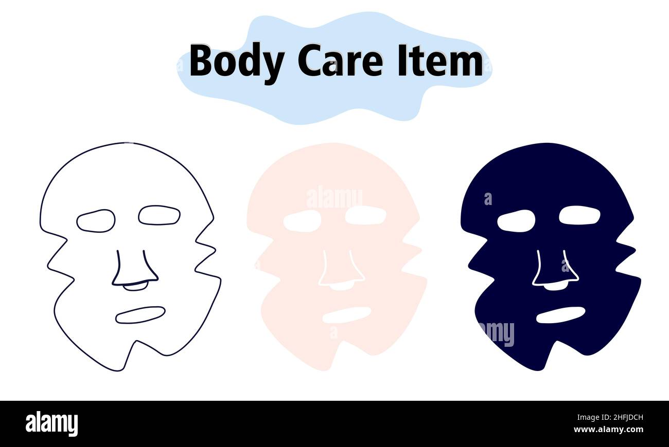 A rag soothing face mask. Facial skin care, against facial wrinkles ...