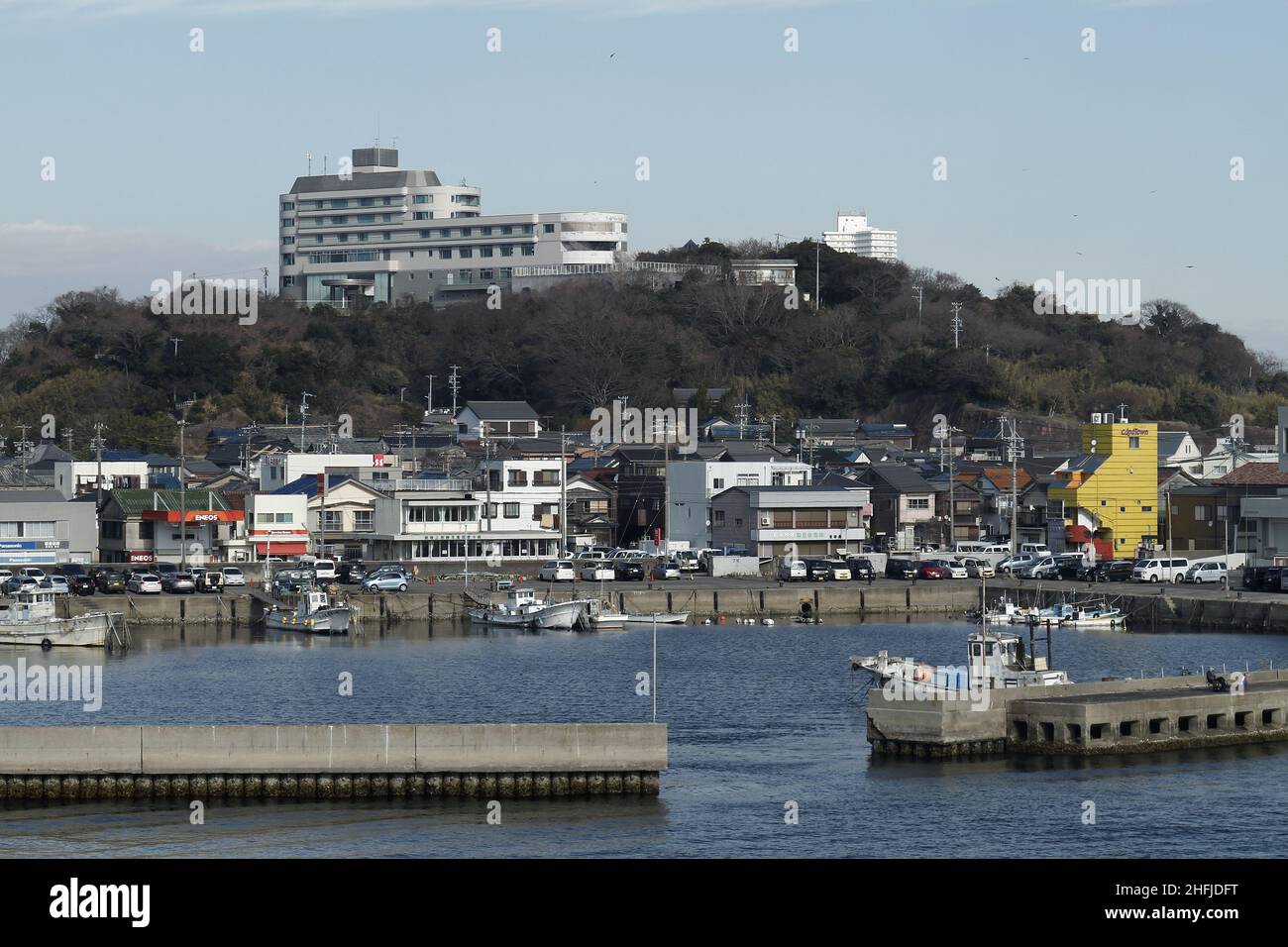 Minamichita, Aichi, Japan, 2022/15/01 , Morozaki Port in Chita ...