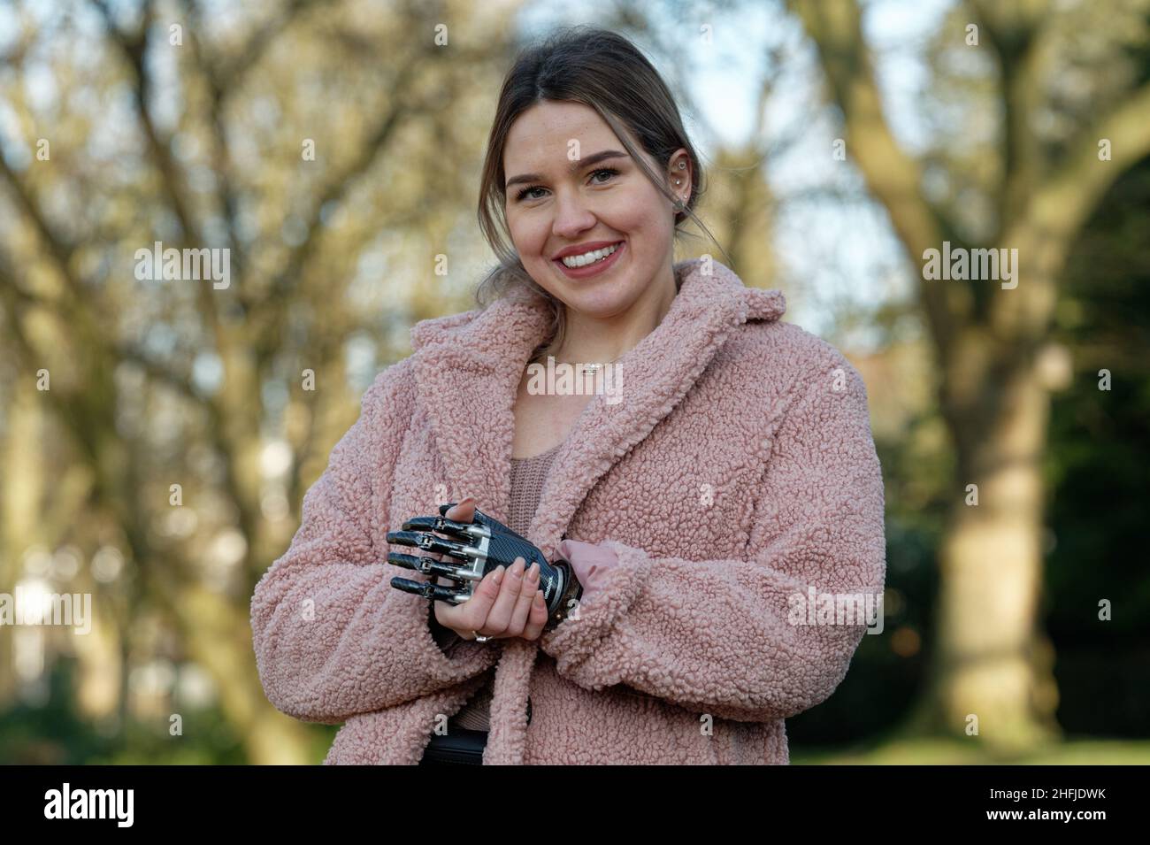 Cologne, Germany. 13th Jan, 2022. Gina Rühl is standing in a park in ...