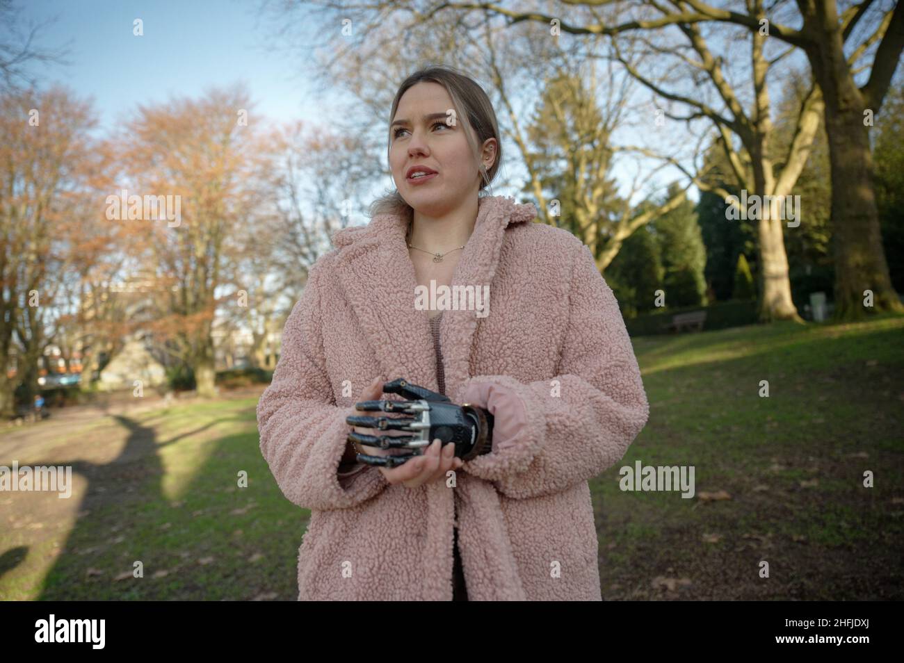 Cologne, Germany. 13th Jan, 2022. Gina Rühl is standing in a park in ...