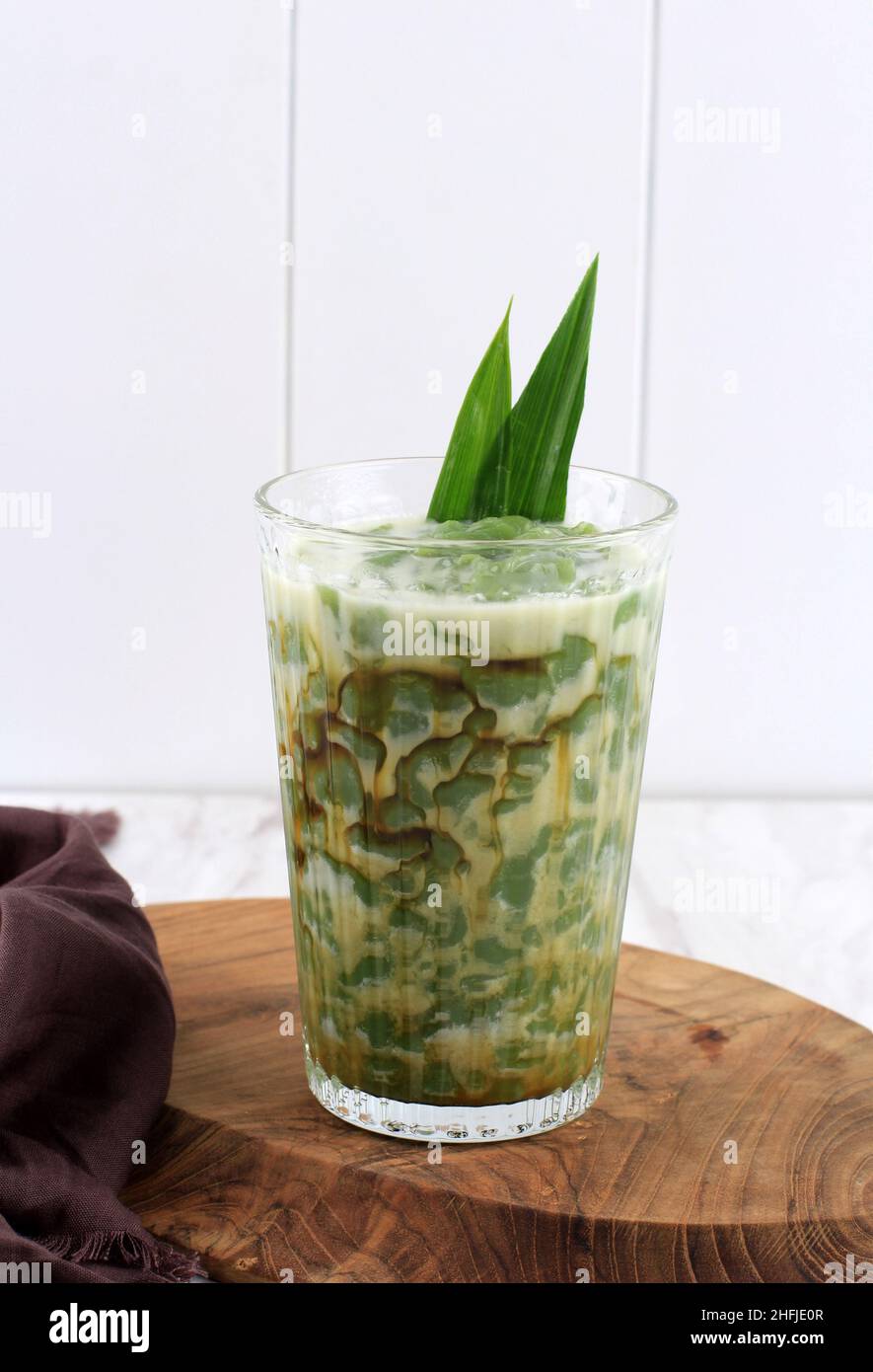Cendol is Sweet Ice Dessert made from Rice Flour, Pandan Leaf, Coconut ...