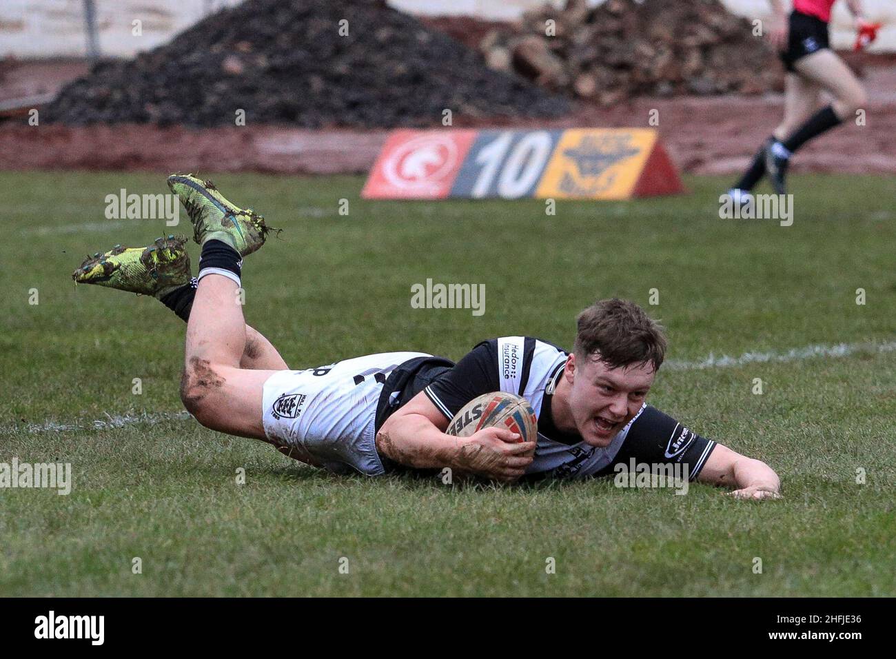 Callum Rutland of Hull FC goes over for a try Stock Photo - Alamy