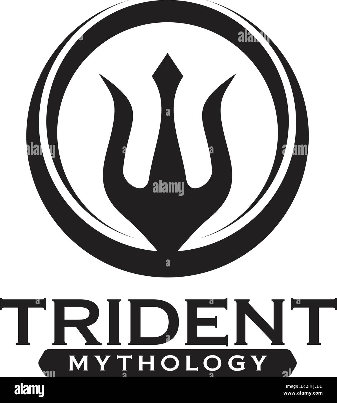 Trident logo icon design vector illustration template Stock Vector ...