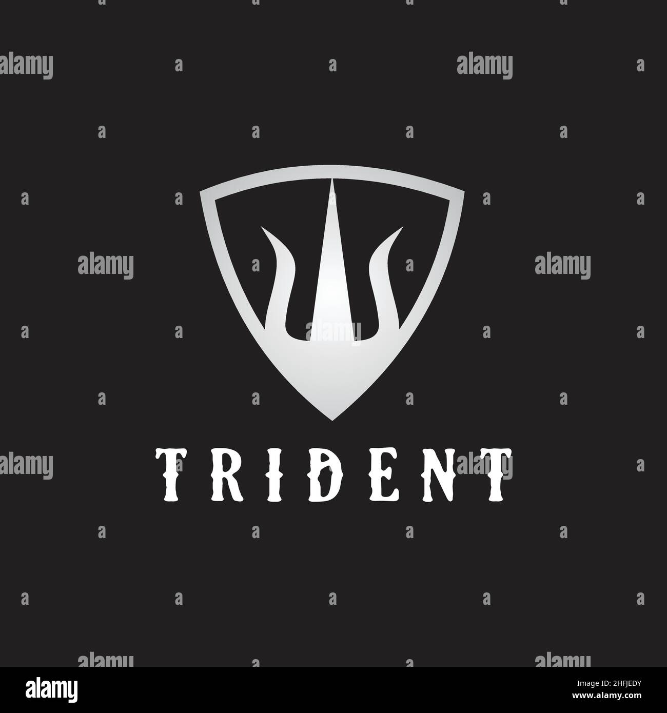 Trident illustration vintage Stock Vector Images - Alamy