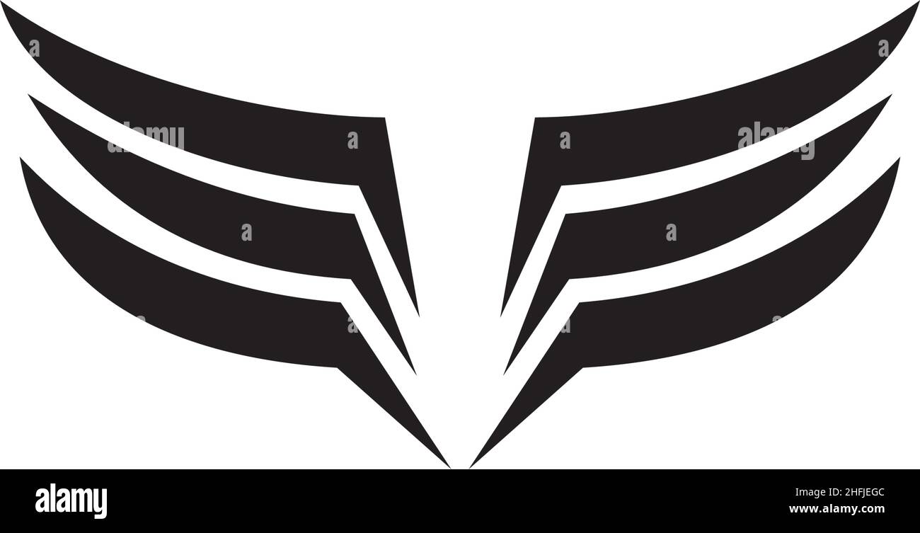 Wings logo design inspiration vector template with isolated background ...