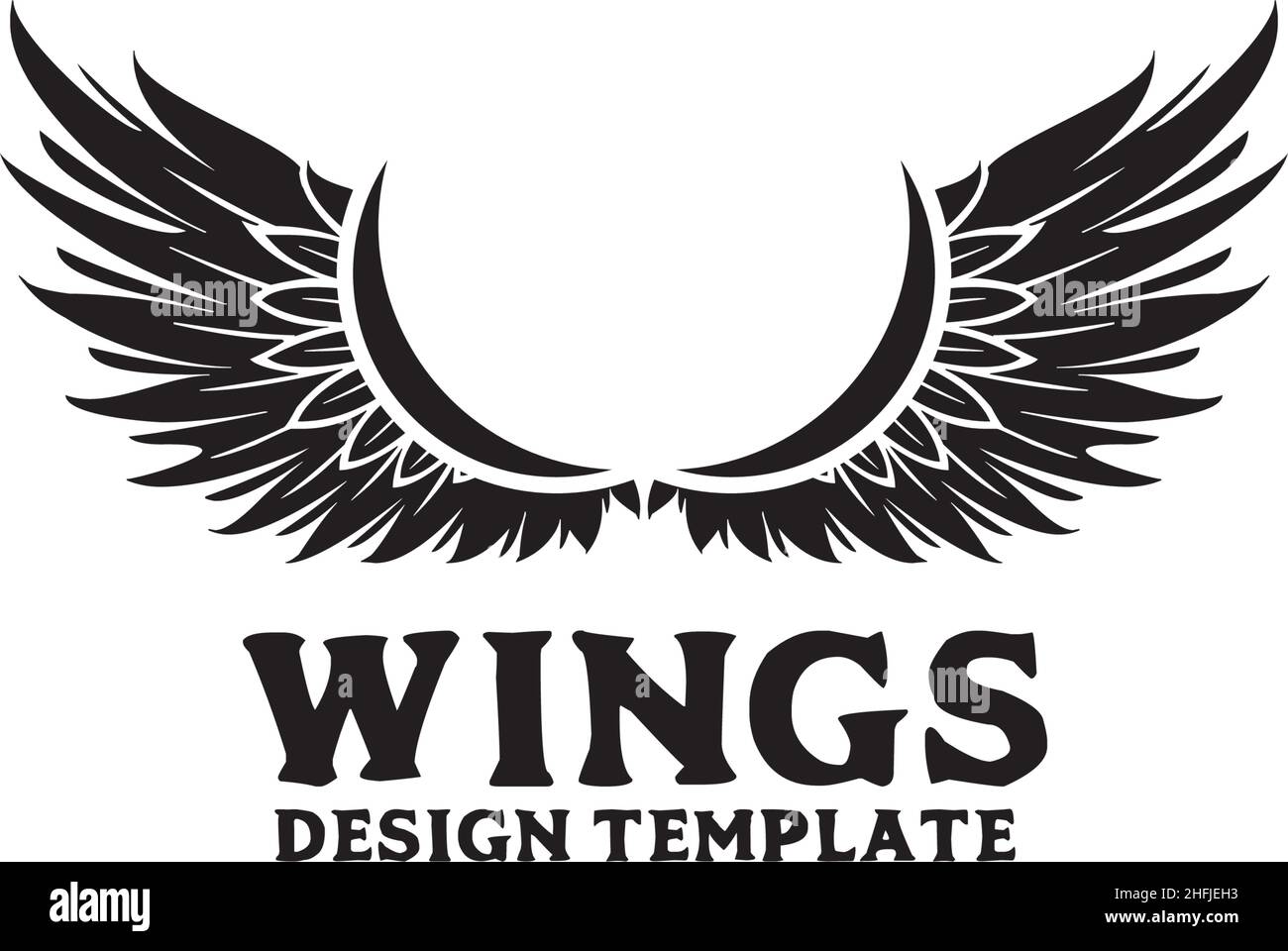 Wings logo design inspiration vector template with isolated background ...