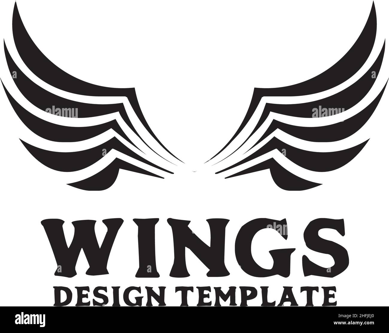Wings logo design inspiration vector template with isolated background ...