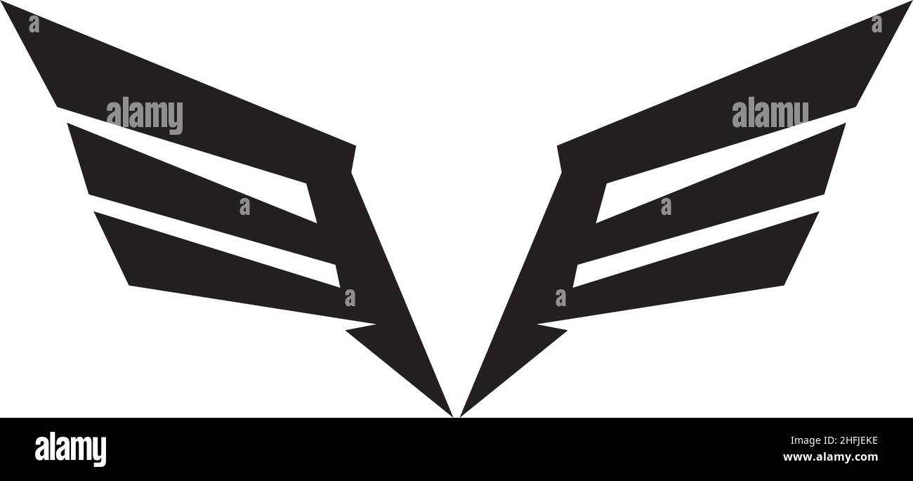 Wings logo design inspiration vector template with isolated background ...