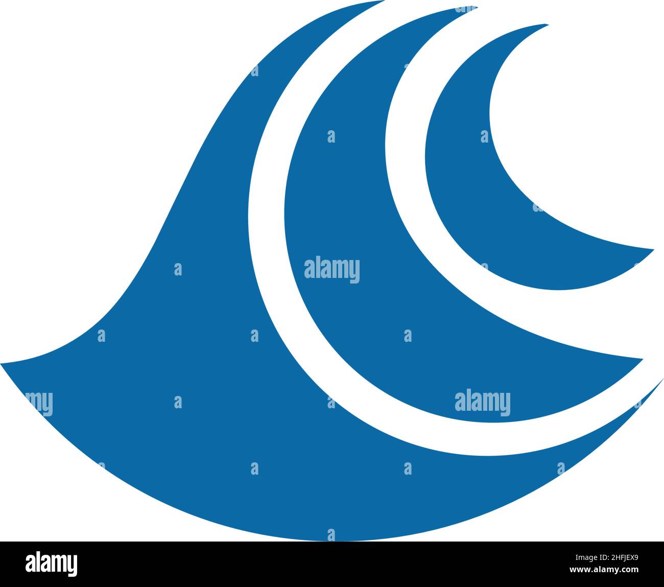 Wave icon logo design inspiration vector template Stock Vector Image ...