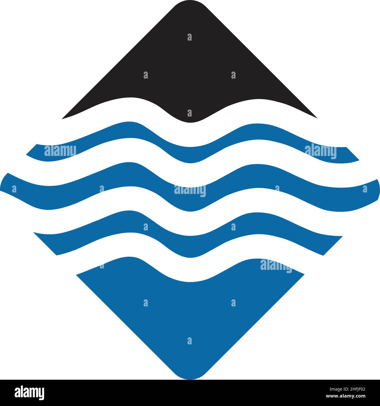 Wave icon logo design inspiration vector template Stock Vector Image ...