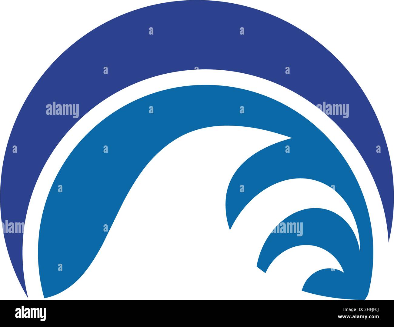 Wave icon logo design inspiration vector template Stock Vector Image ...