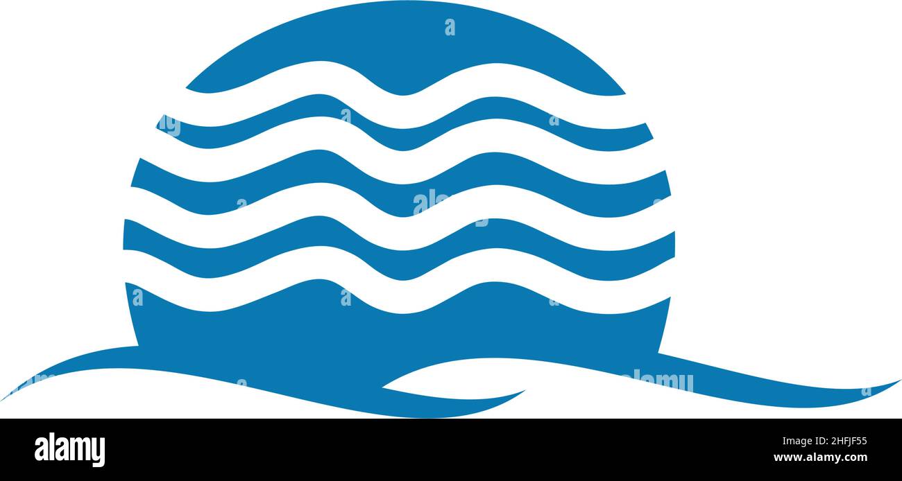 Wave icon logo design inspiration vector template Stock Vector Image ...
