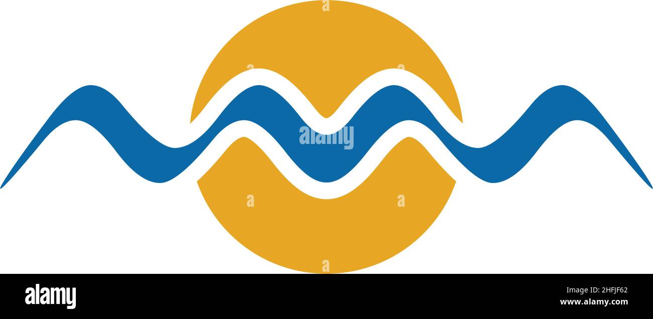 Wave icon logo design inspiration vector template Stock Vector Image ...