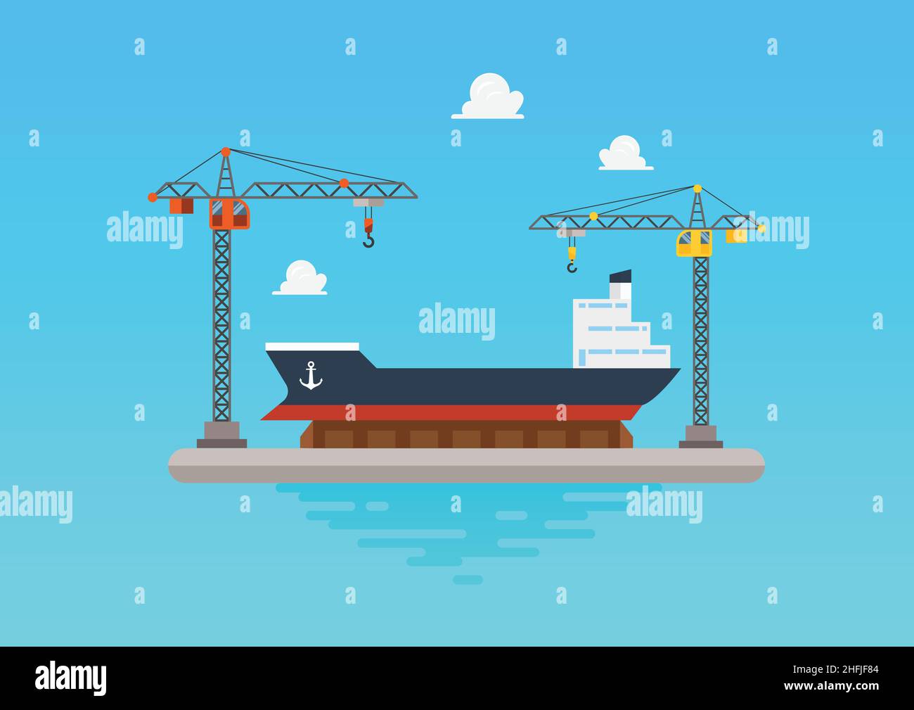 Wharf pier dock Stock Vector Images - Alamy