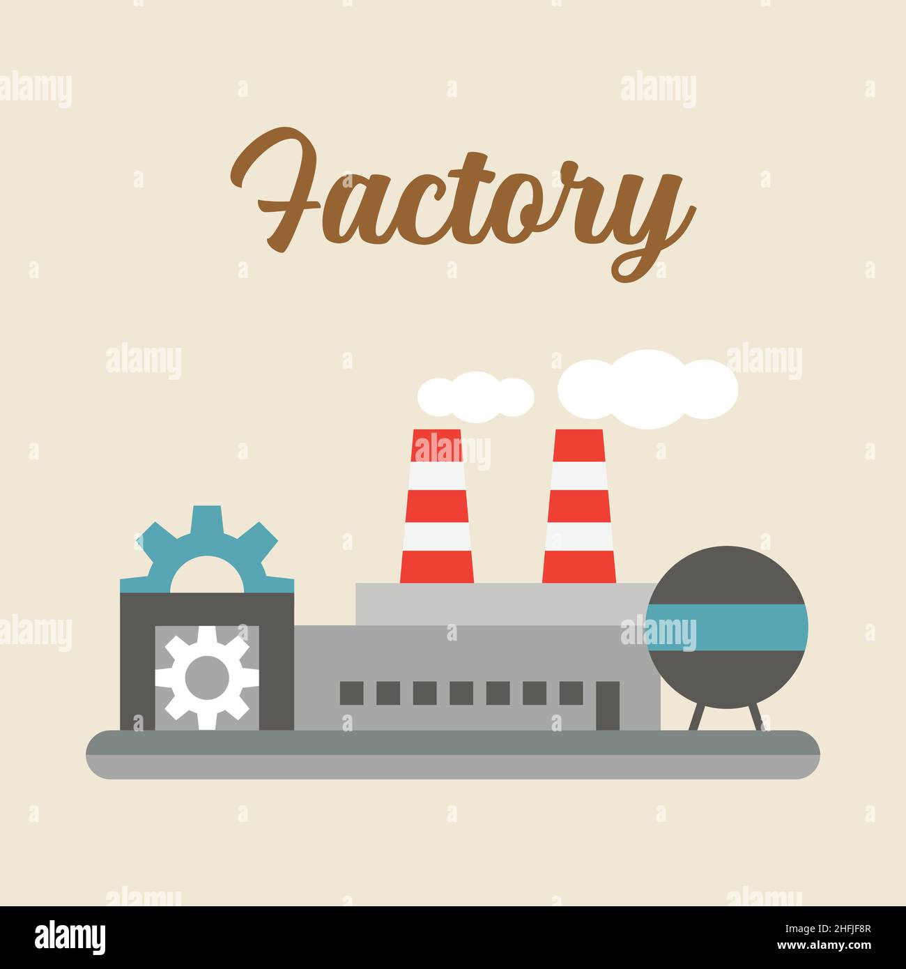 Cartoon building factory structure hi-res stock photography and images ...