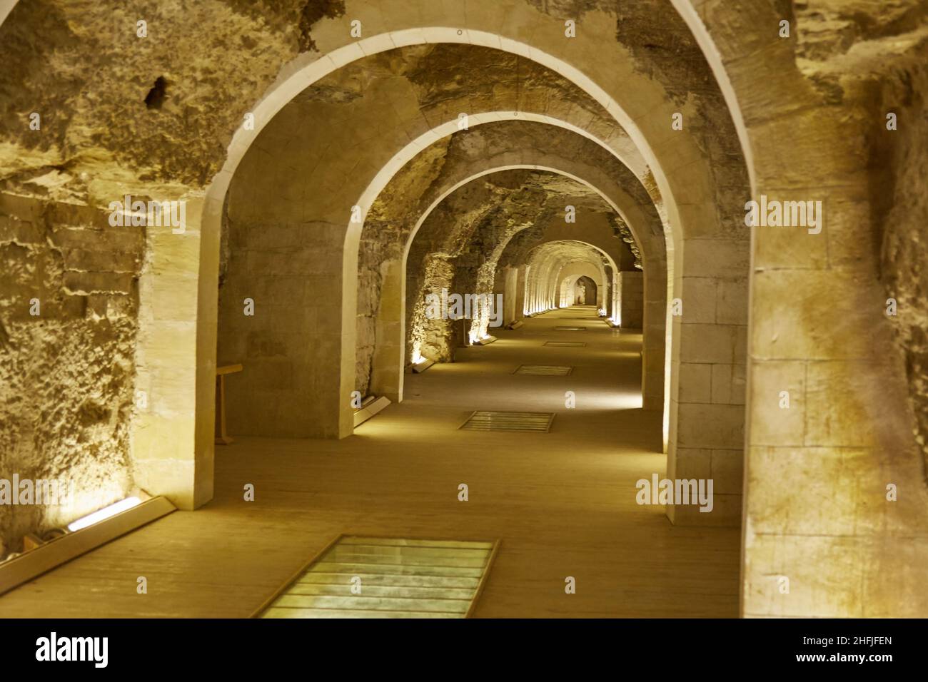 The underground halls of Serapeum in Saqqara, Egypt Stock Photo - Alamy