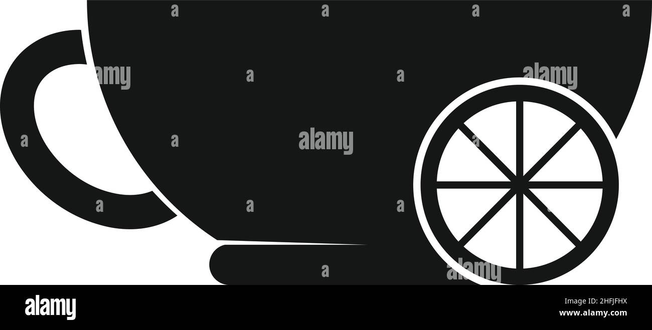 Hot lemon tea icon simple vector. Drink cup. Traditional food Stock ...