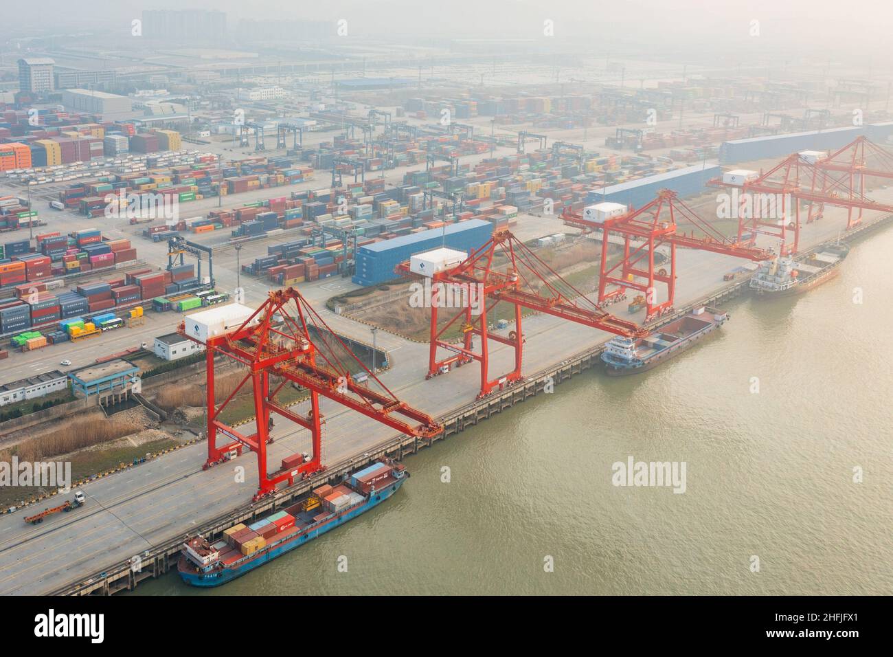 NANJING, CHINA - JANUARY 9, 2022 - An aerial photo taken on Jan. 9 ...