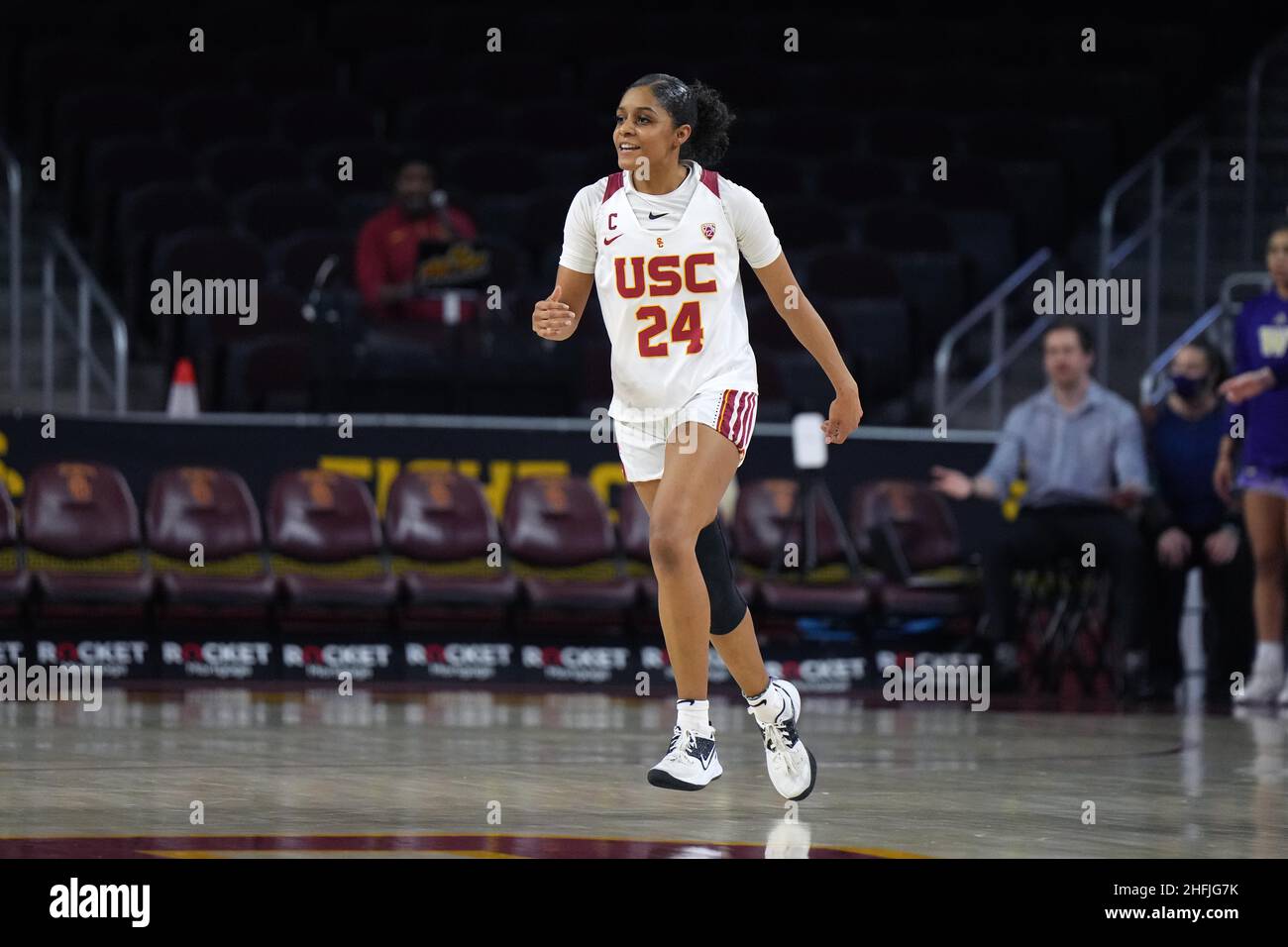 Southern California Trojans guard Desiree Caldwell (24) celebrates ...