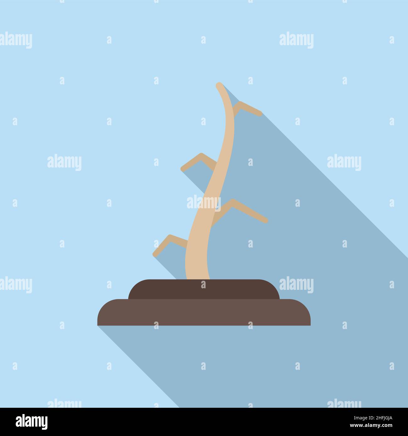 Dead tree icon flat vector. Climate disaster. Weather effect Stock ...