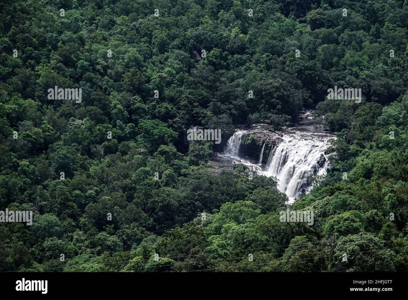 Stunning View of Thoovanam Waterfall in Cinnar wildlife sanctuary ...