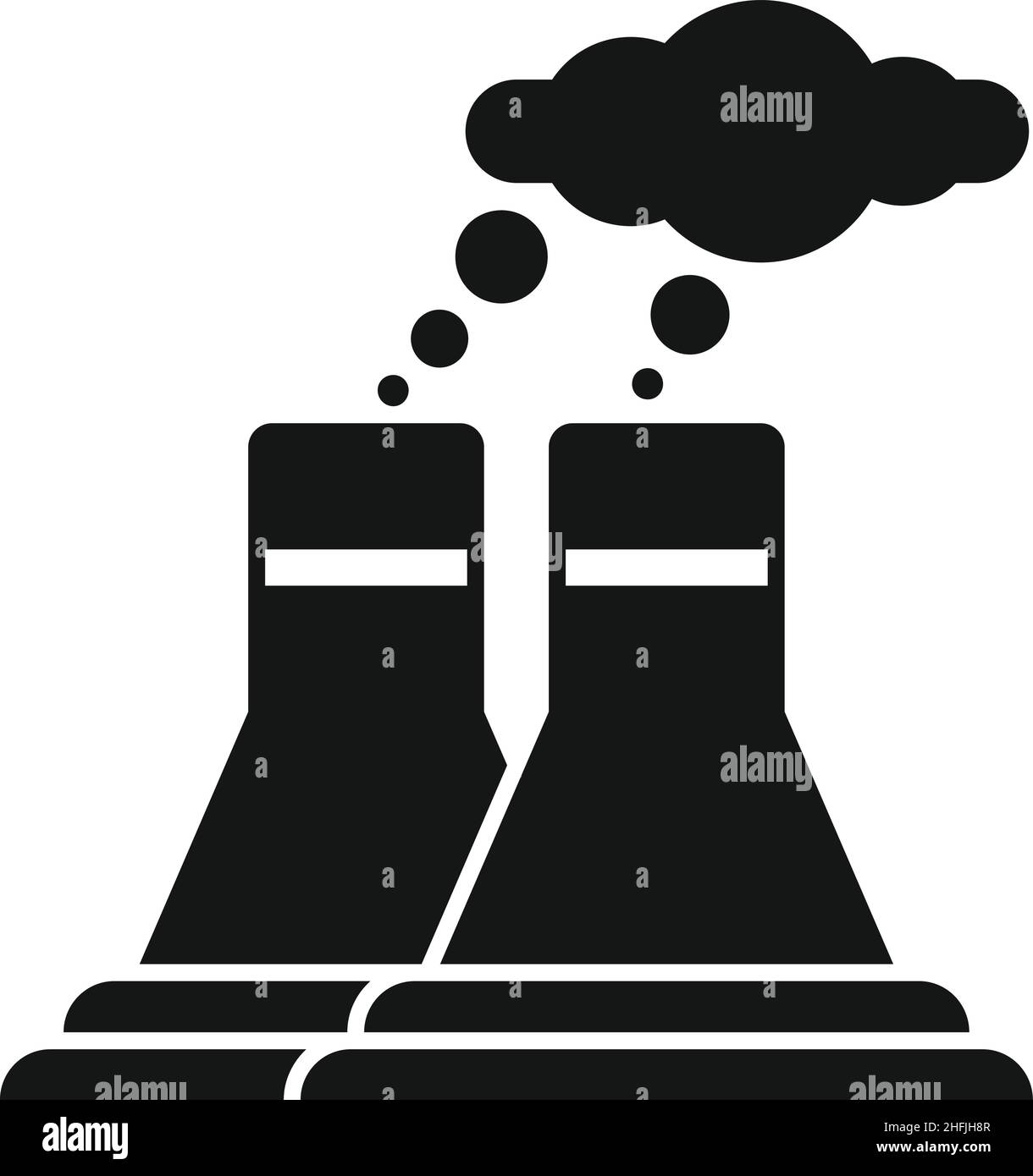 Power factory energy icon simple vector. Global earth. Warming disaster ...