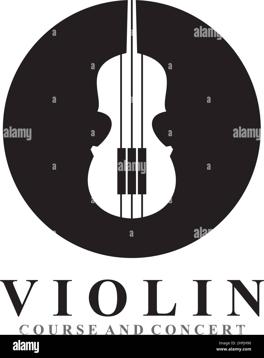 Violin icon logo design inspiration vector template Stock Vector Image ...