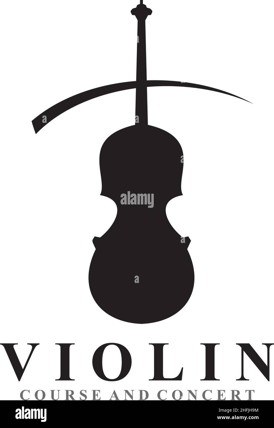 Violin icon logo design inspiration vector template Stock Vector Image ...