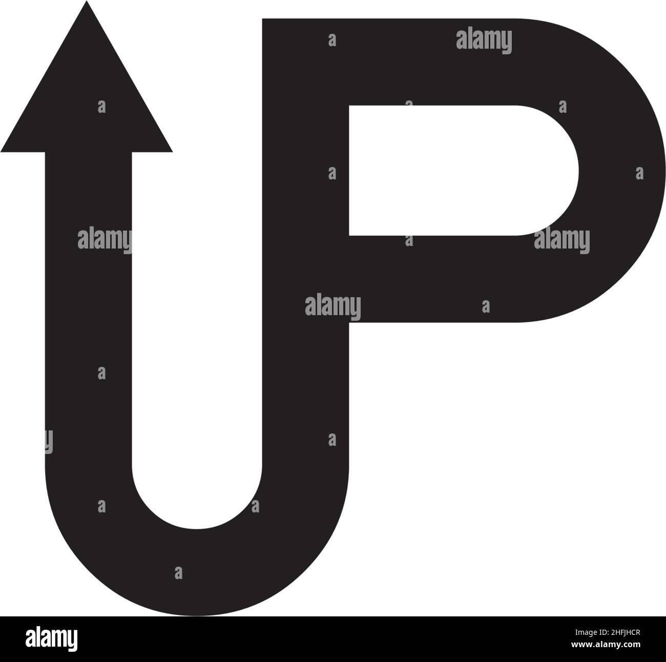 UP typeface lettering icon logo design vector template illustration ...