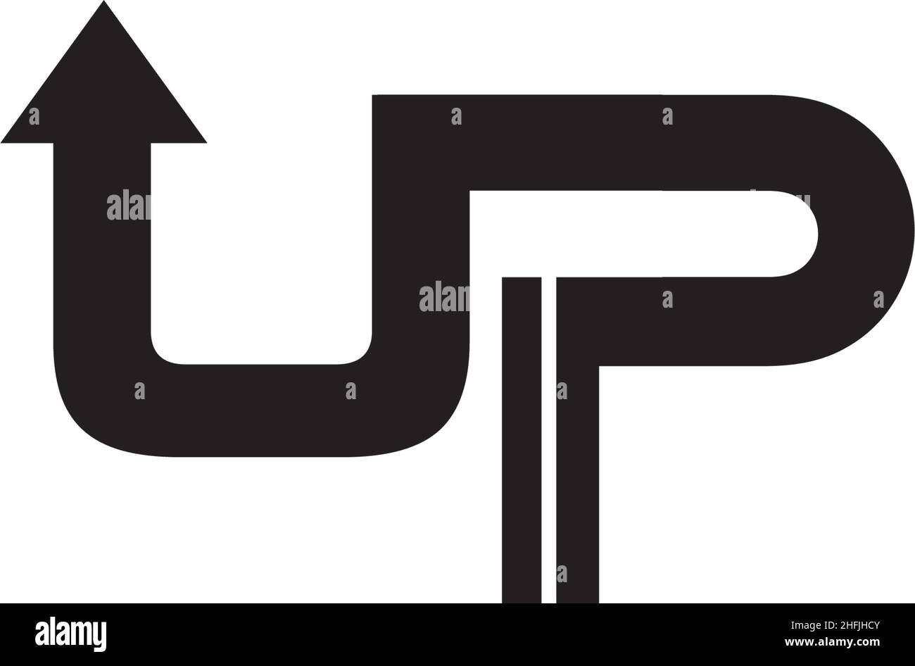 UP typeface lettering icon logo design vector template illustration ...