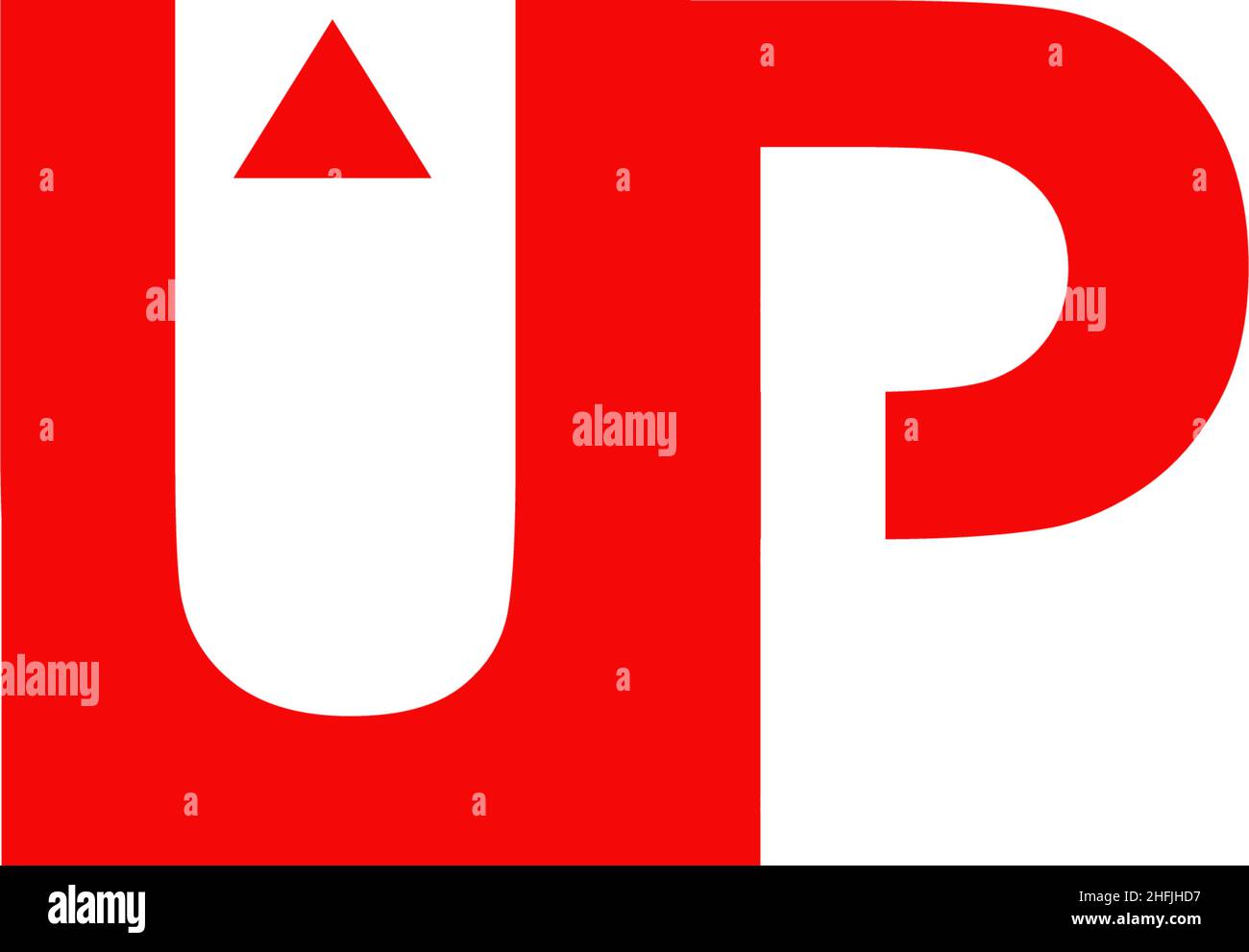 UP typeface lettering icon logo design vector template illustration ...