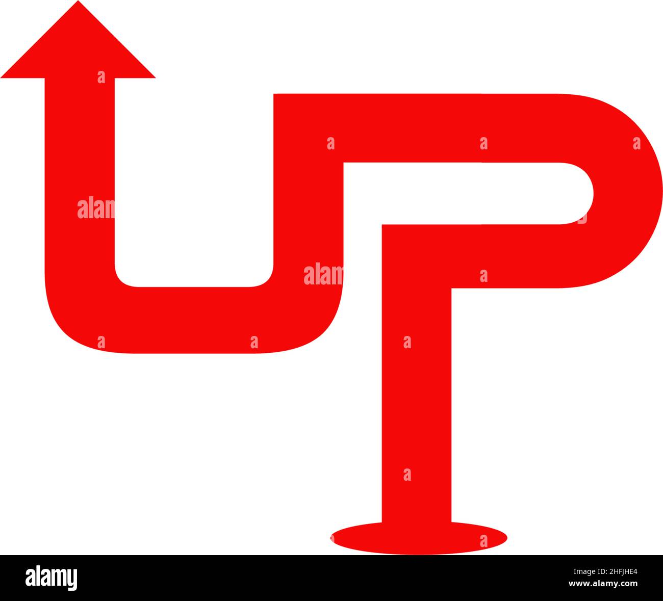 UP typeface lettering icon logo design vector template illustration ...