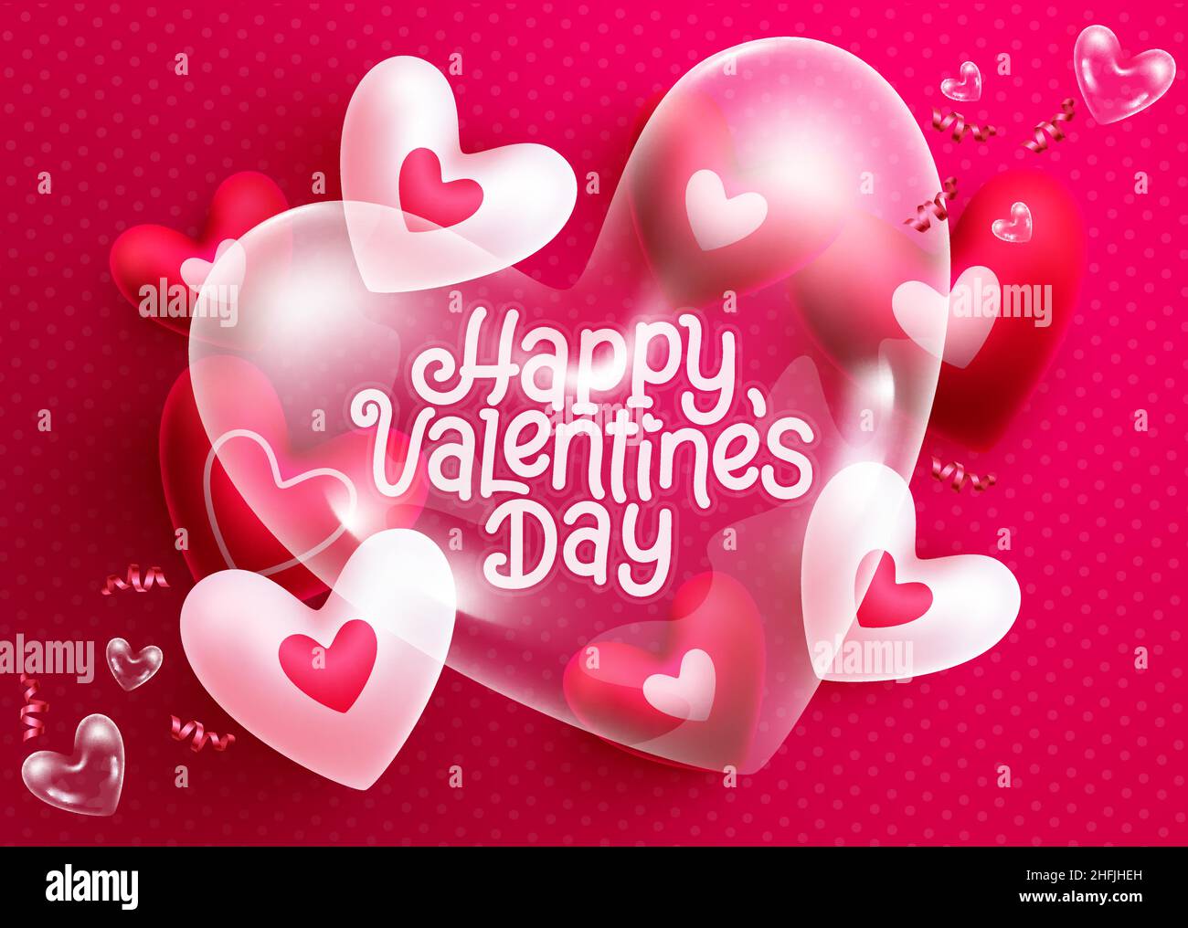 Valentine's heart balloon vector background design. Happy valentine's ...