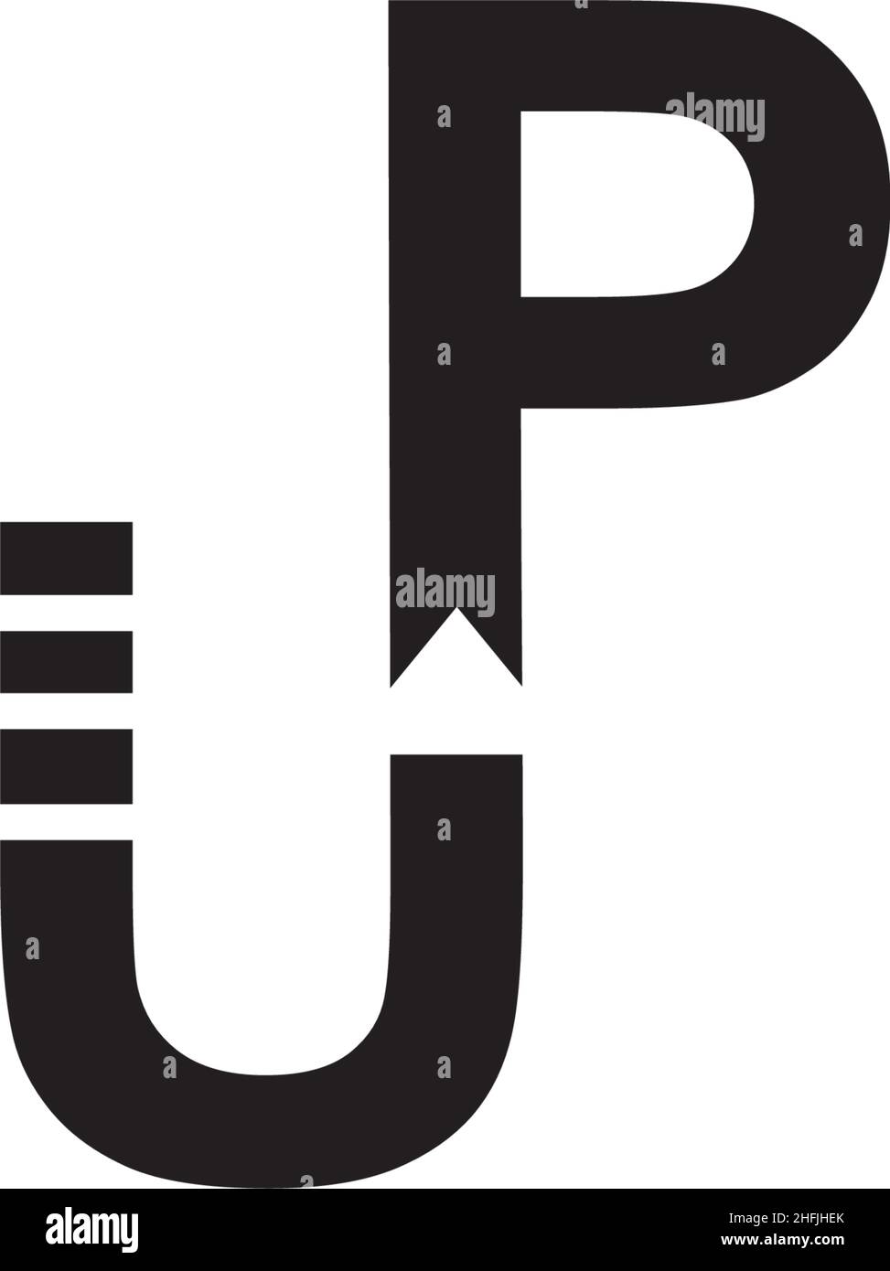 UP typeface lettering icon logo design vector template illustration ...