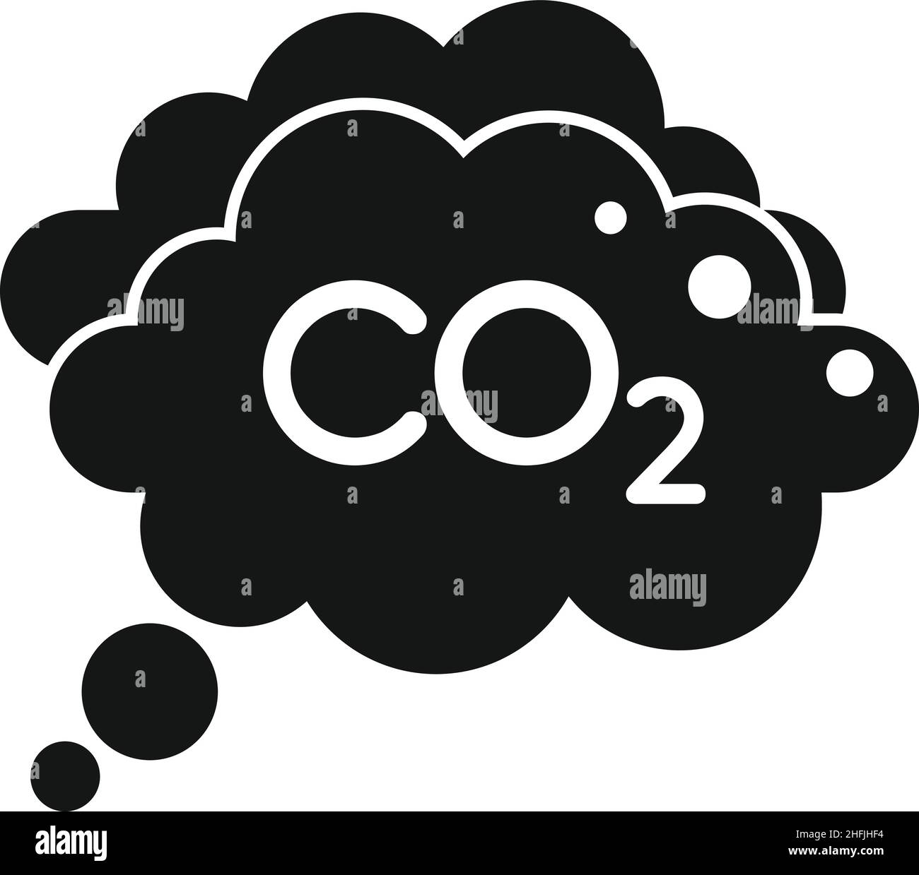 co2 emission icon simple vector. Global climate. Warming disaster Stock ...