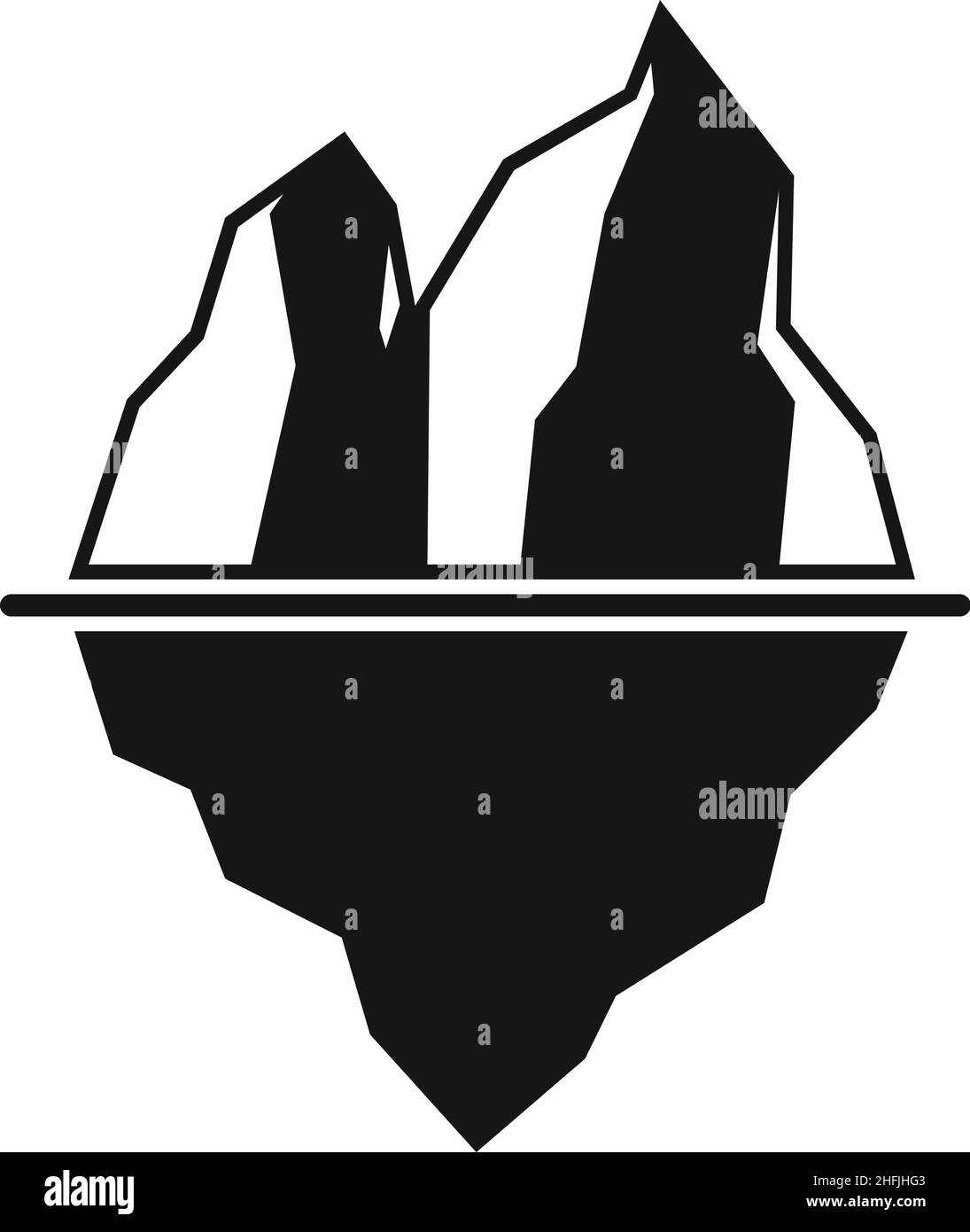 Glacier warming icon simple vector. Global climate. Planet disaster ...