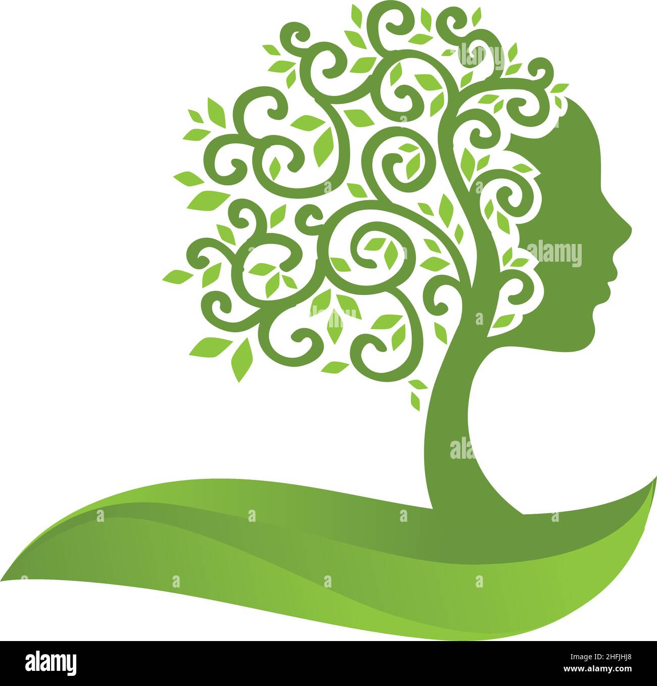 silhouette of a female tree Stock Vector Image & Art - Alamy