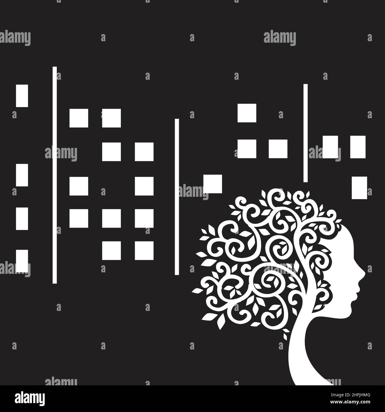 silhouette of a female tree Stock Vector Image & Art - Alamy