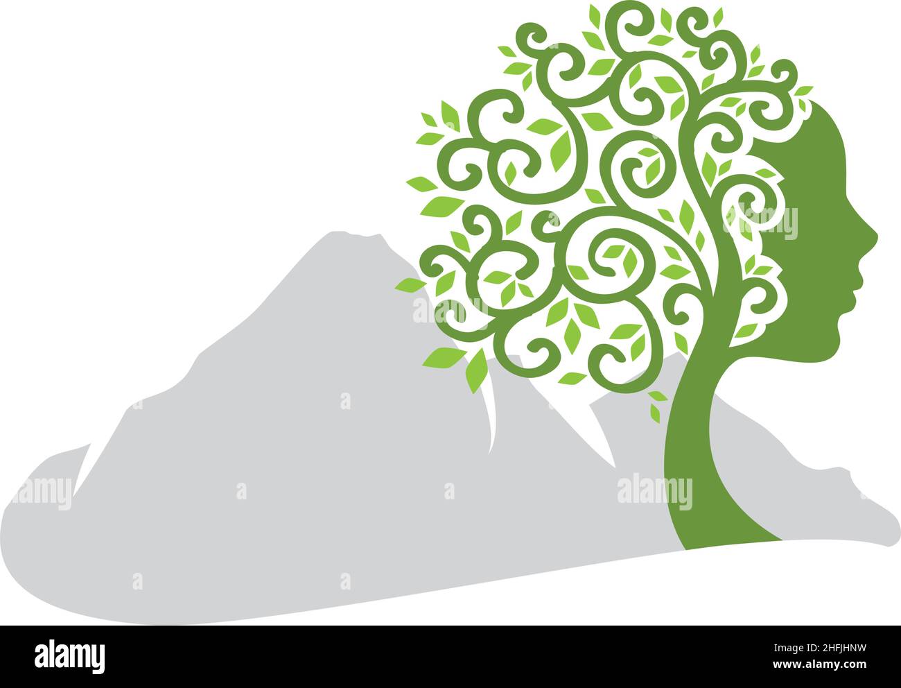 silhouette of a female tree Stock Vector Image & Art - Alamy