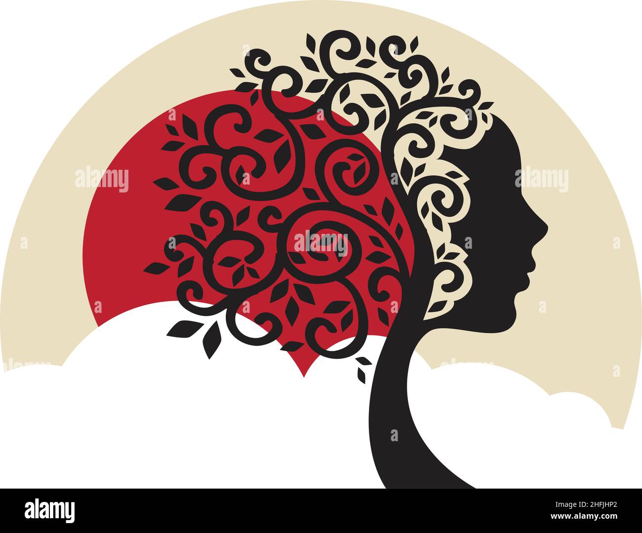 silhouette of a female tree Stock Vector Image & Art - Alamy