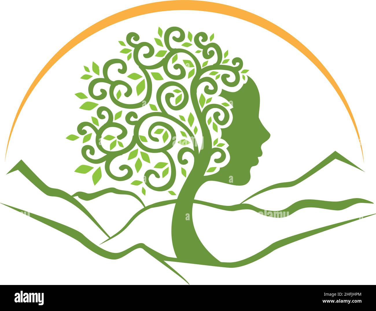silhouette of a female tree Stock Vector Image & Art - Alamy