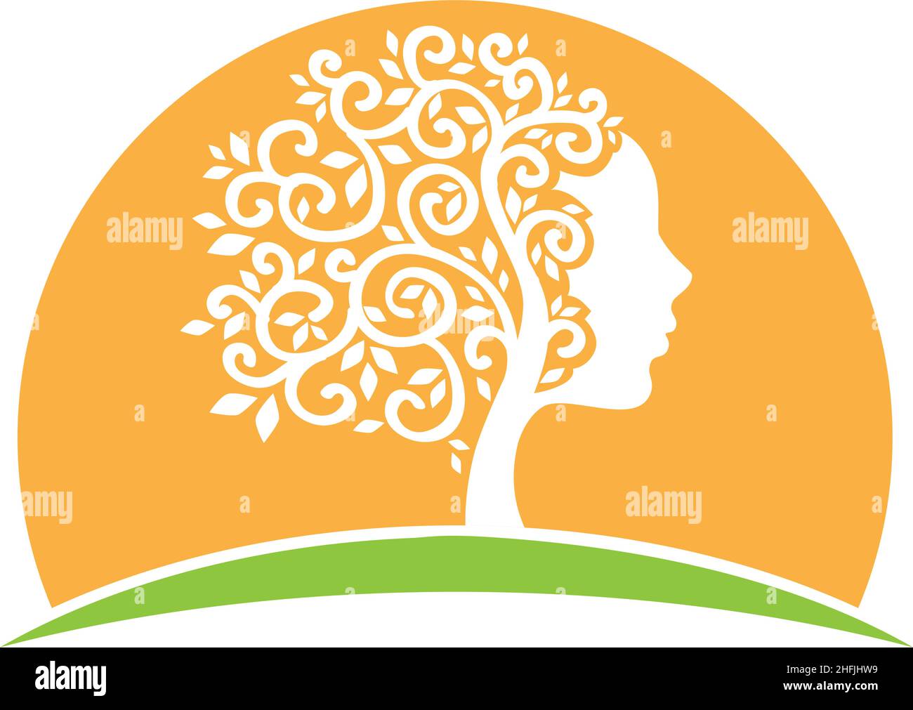 silhouette of a female tree Stock Vector Image & Art - Alamy