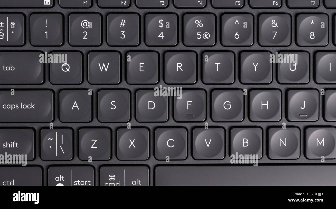Modern computer keyboard isolated on white background Stock Photo - Alamy