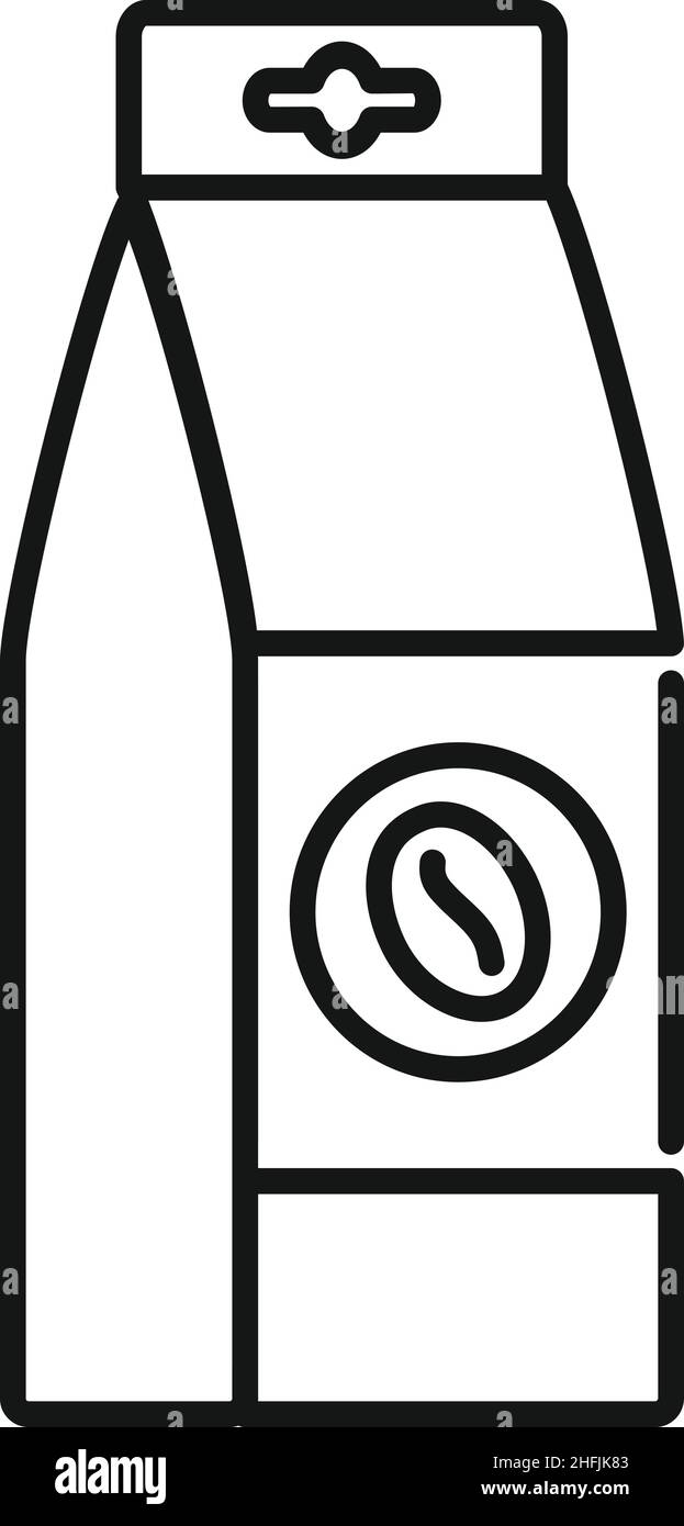 Coffee bean bag icon outline vector. Espresso cup. Restaurant drink ...