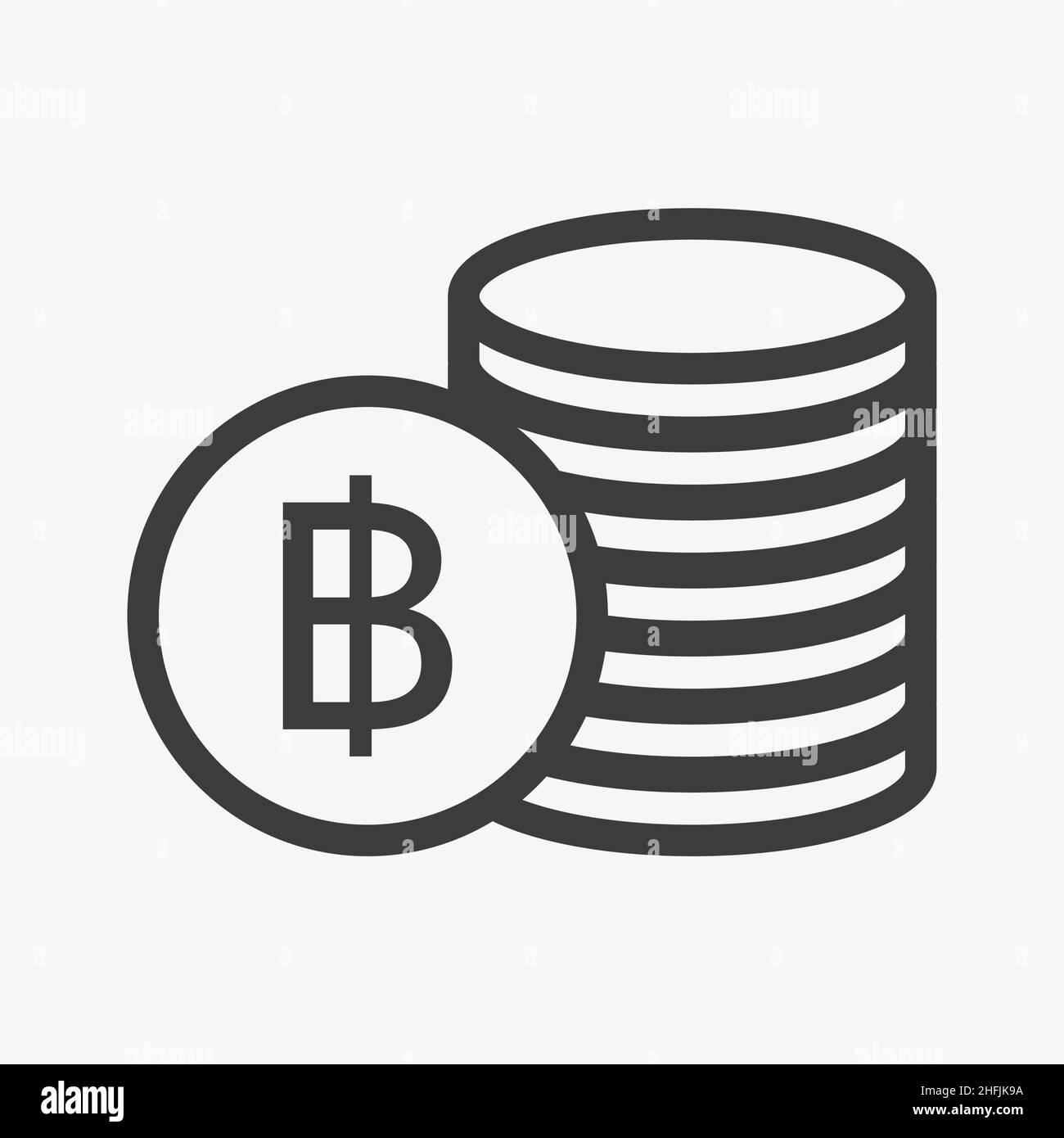 Thai baht coins money Stock Vector Images - Alamy