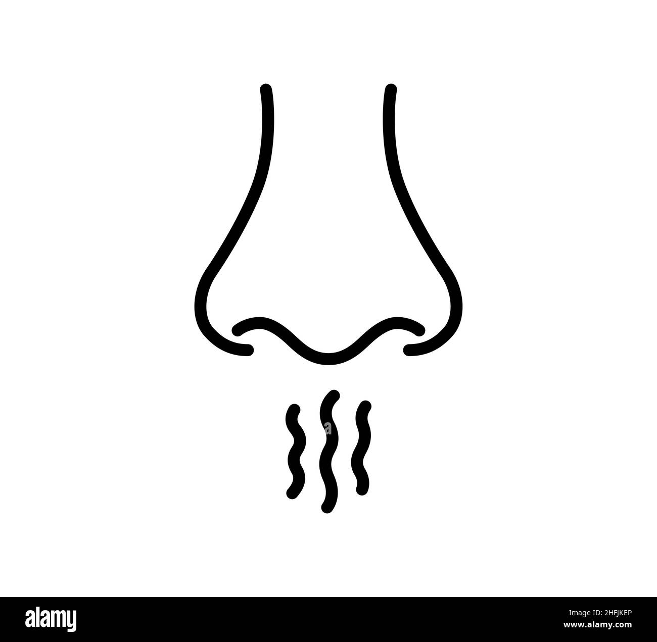 Cartoon Nose Smelling