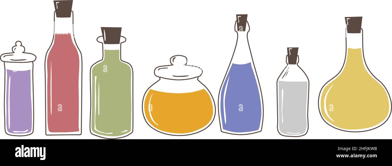 Perfume bottles isolated vector Cut Out Stock Images & Pictures - Alamy